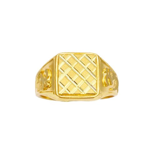 22ct Gold Mens Signet Ring - Stylish & Elegant Design – Raina Jewels